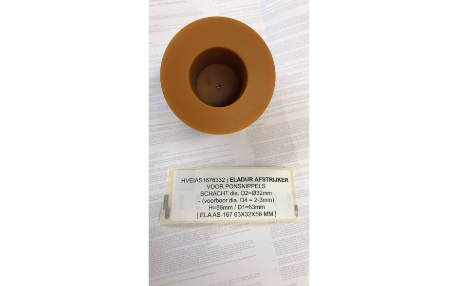 ELADUR AFSTRIJKER VOOR PONSNIPPELS SCHACHT dia. D2=Ø32mm