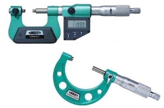 TOTAALOVERZICHT INSIZE MICROMETER DIGITAAL EN ANALOOG